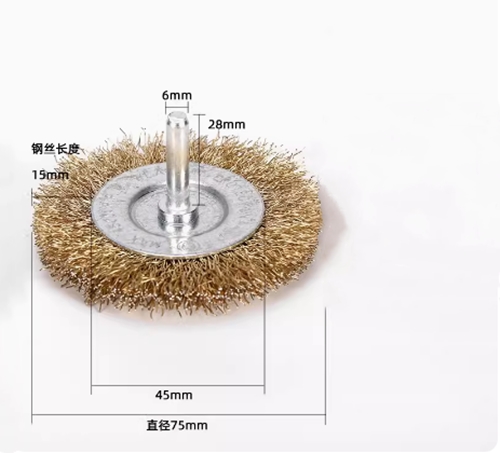 Crimped wire wheel with Stem